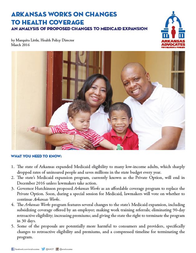 Arkansas Works on Changes to Health Coverage Arkansas Advocates for ...