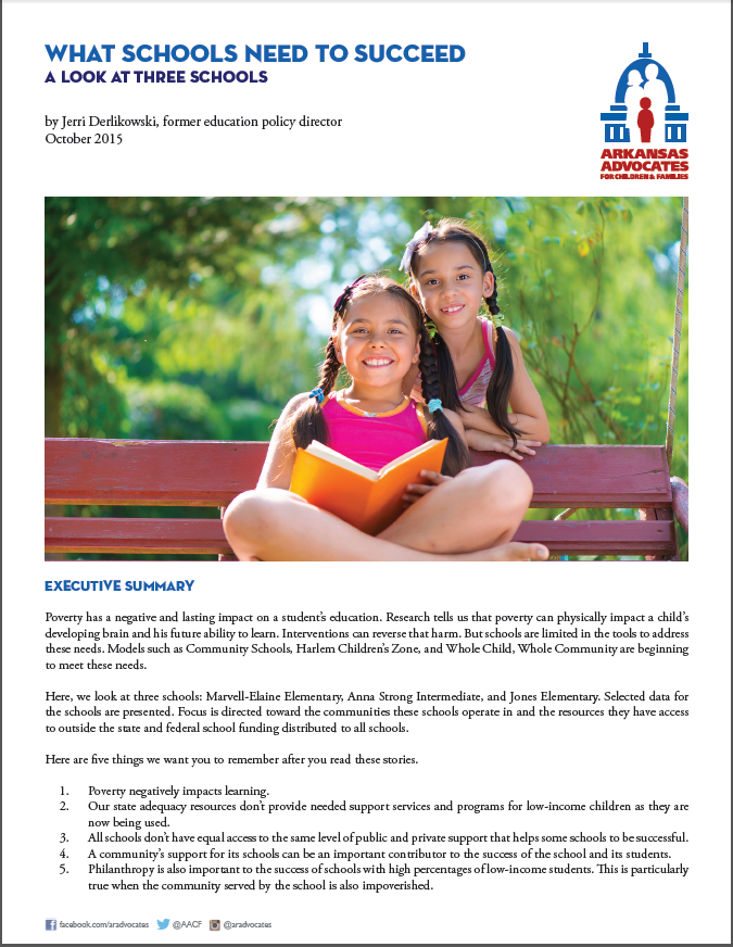 What Schools Need to Succeed: A look at three schools Arkansas ...