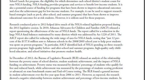 NSLA Education Funding in the 89th General Assembly Arkansas Advocates ...